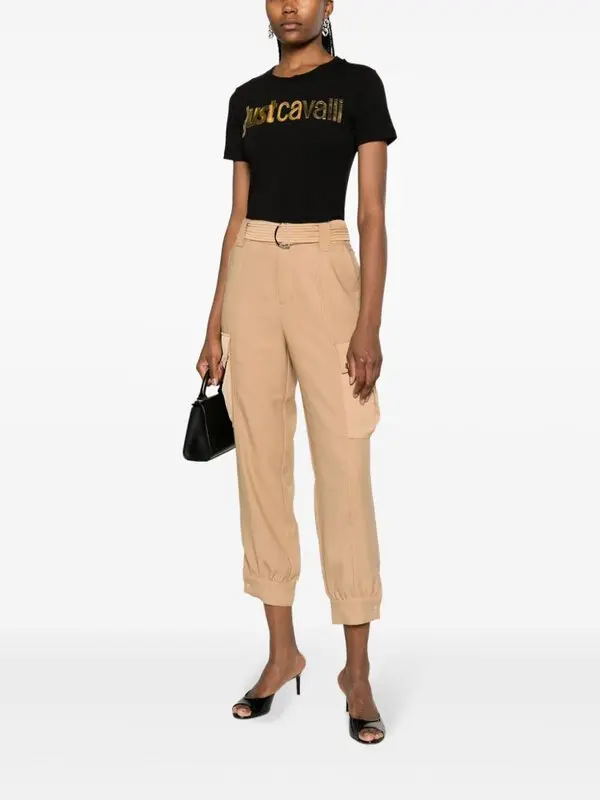 Just Cavalli Logo-embossed T-shirt - Black