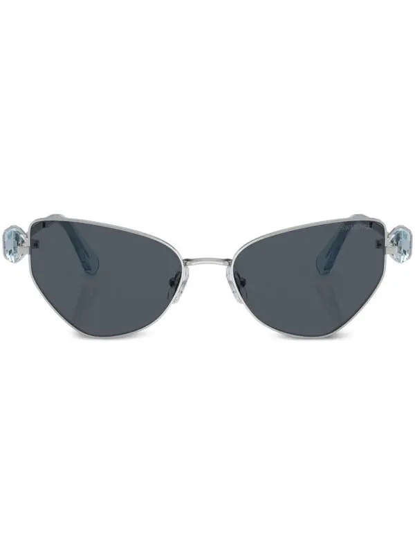 SWAROVSKI Crystal-embellished Cat-eye Sunglasses - Silver