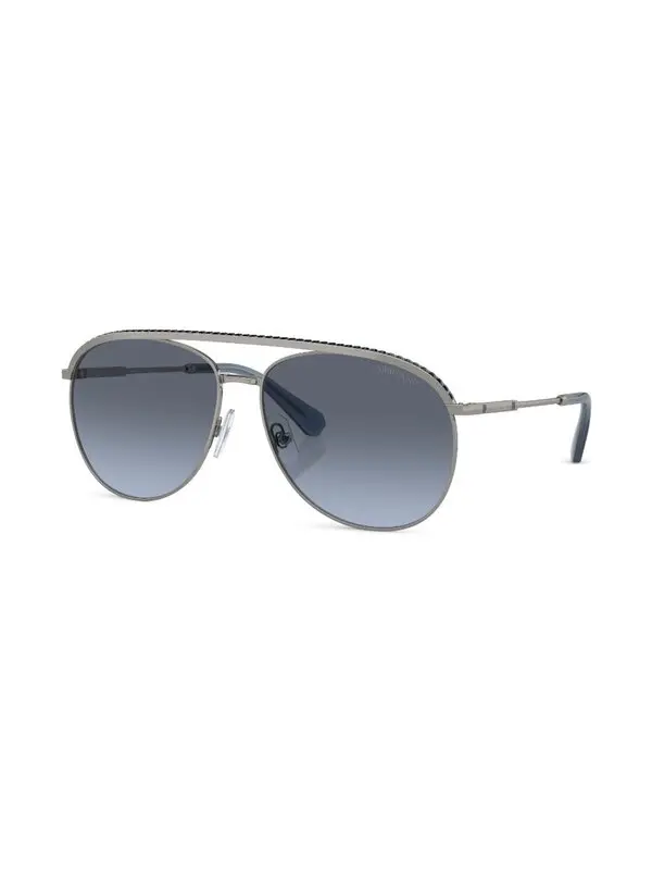 SWAROVSKI Crystal-embellished Pilot Sunglasses - Grey