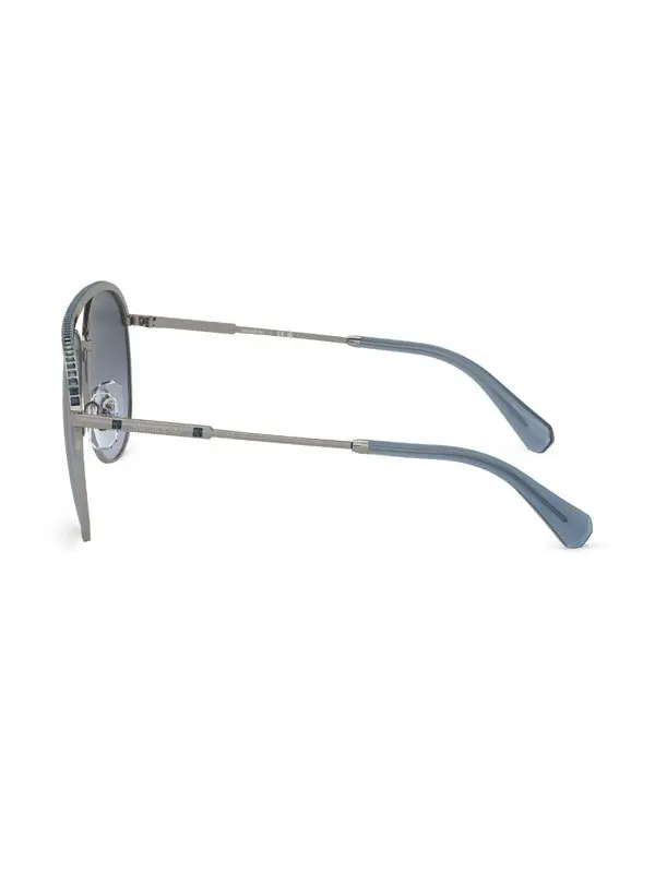 SWAROVSKI Crystal-embellished Pilot Sunglasses - Grey