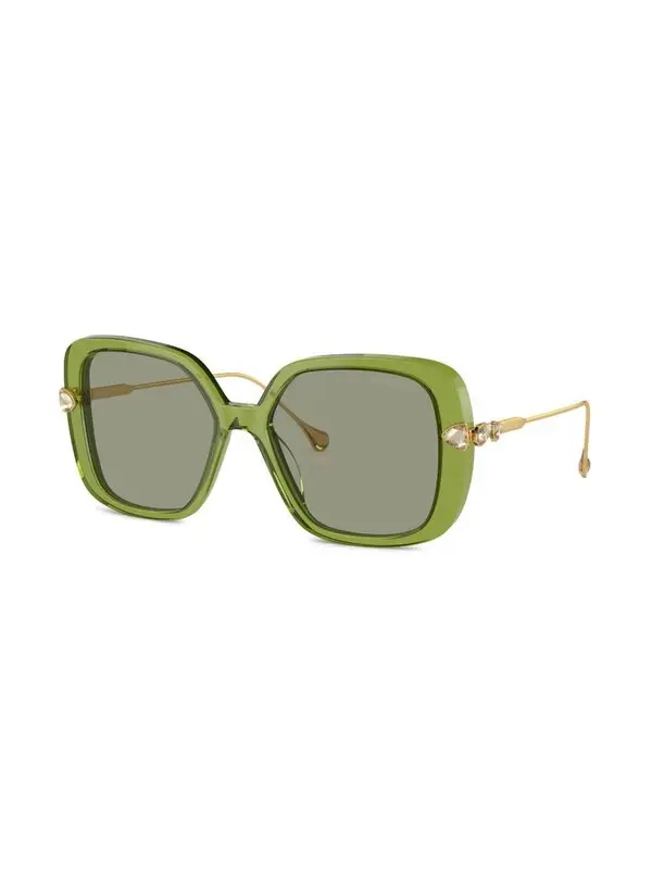SWAROVSKI Crystal-embellished Oversized Sunglasses - Green