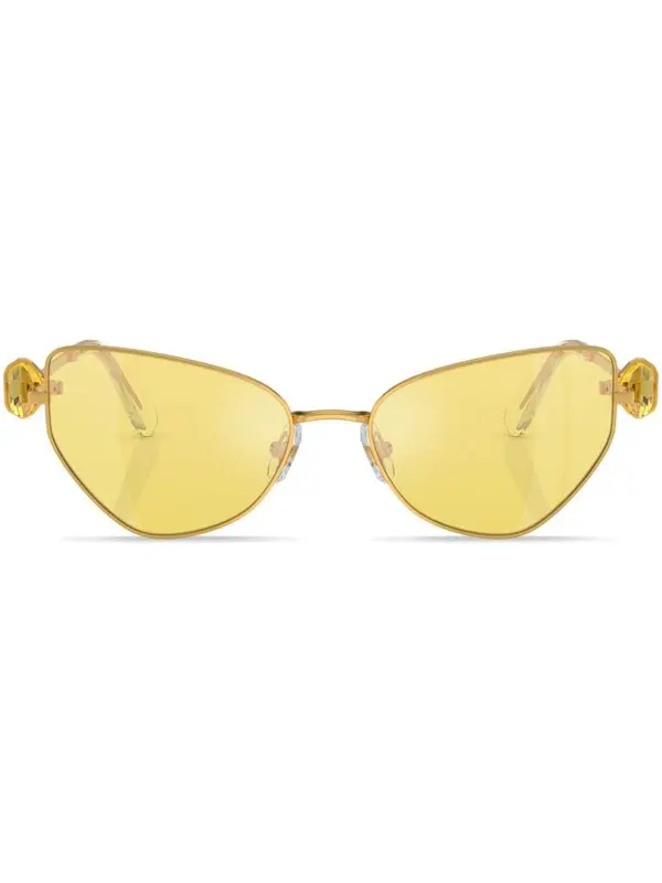 SWAROVSKI Hinged Cat-eye Sunglasses - Gold