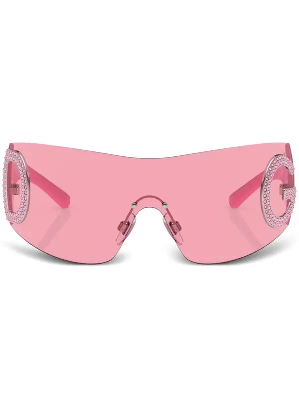 Dolce & Gabbana Re-edition Shield-frame Sunglasses - Pink