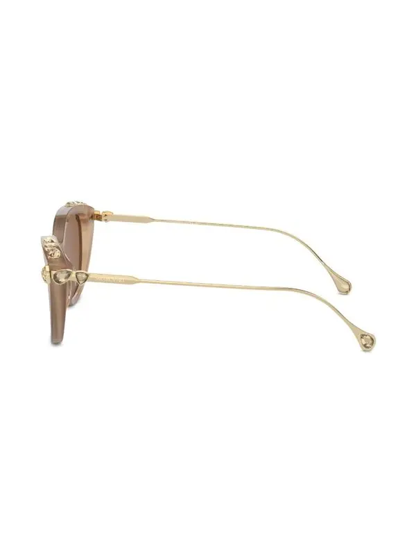 SWAROVSKI Crystal-embellished Cat-eye Sunglasses - Brown