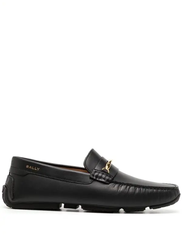 Bally Almond-toe Leather Loafers
