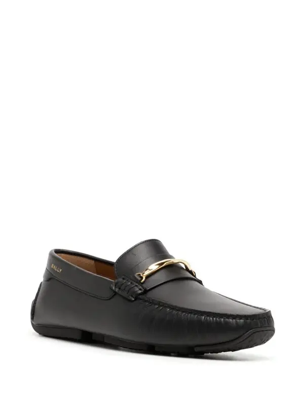 Bally Almond-toe Leather Loafers