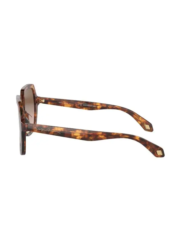 Giorgio Armani Tortoiseshell Square Frame Sunglasses