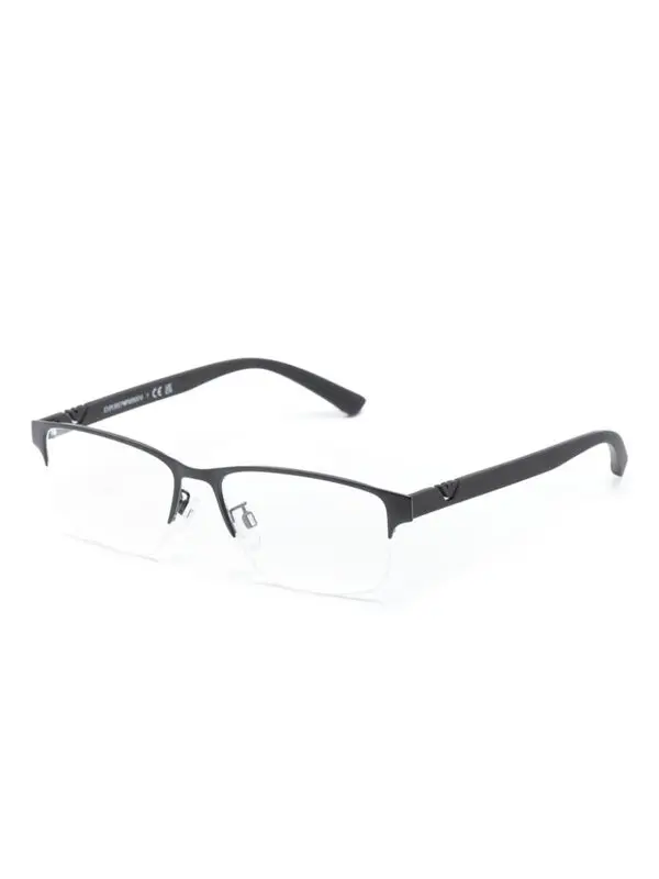 Emporio Armani Logo-engraved Rectangle-frame Eyeglasses