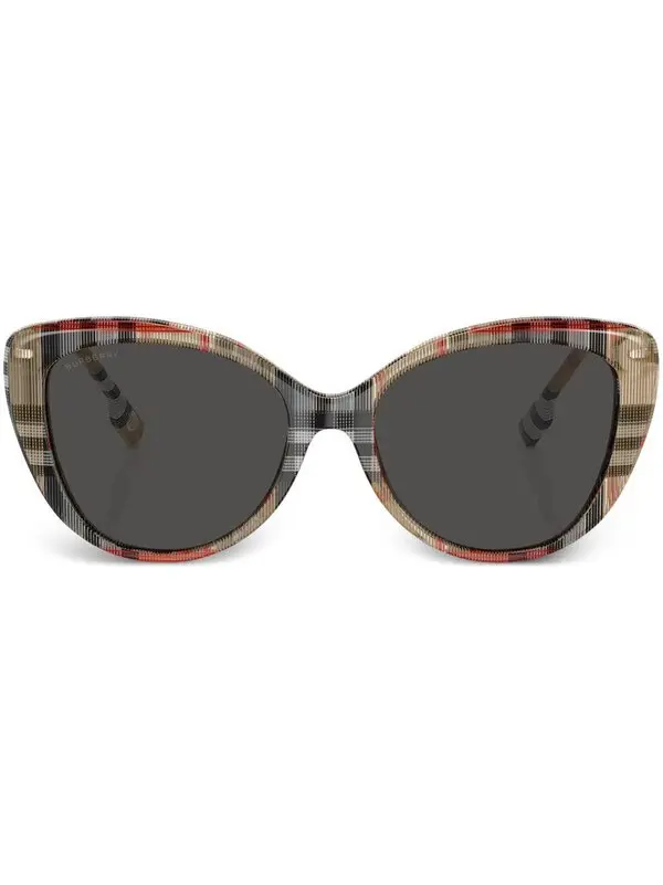 Burberry Vintage Check Cat-eye Sunglasses - Brown