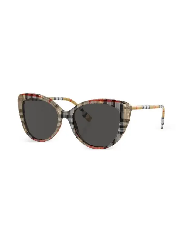 Burberry Vintage Check Cat-eye Sunglasses - Brown
