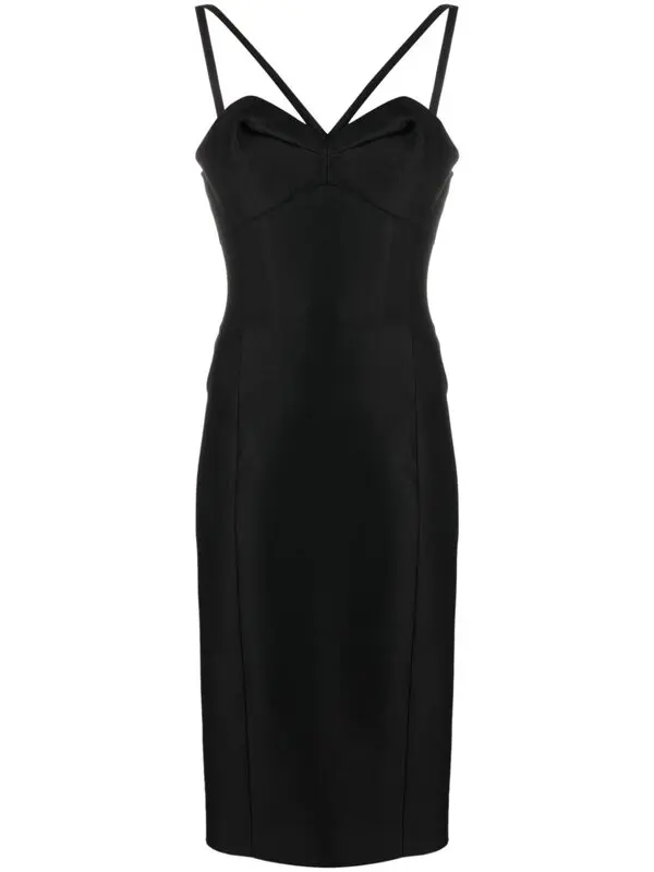 Versace Halterneck Bustier Midi Dress