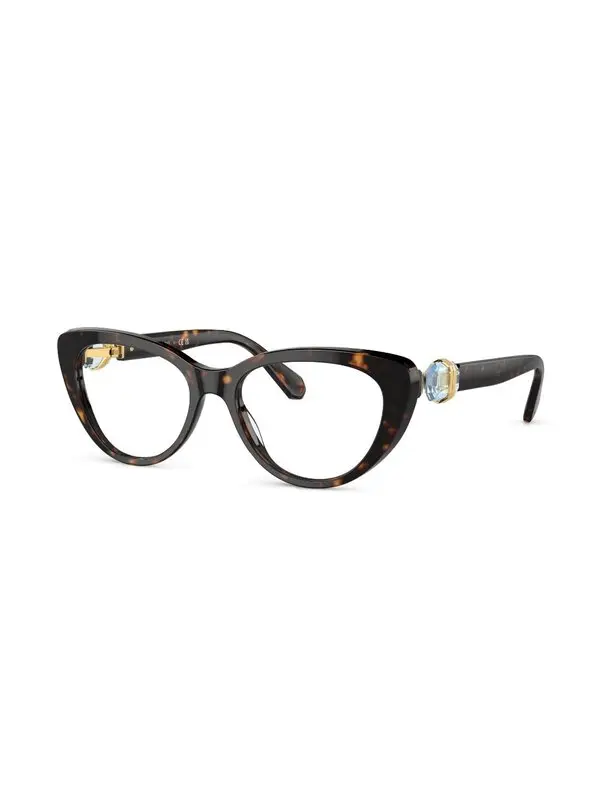SWAROVSKI Hinged Cat-eye Glasses - Brown