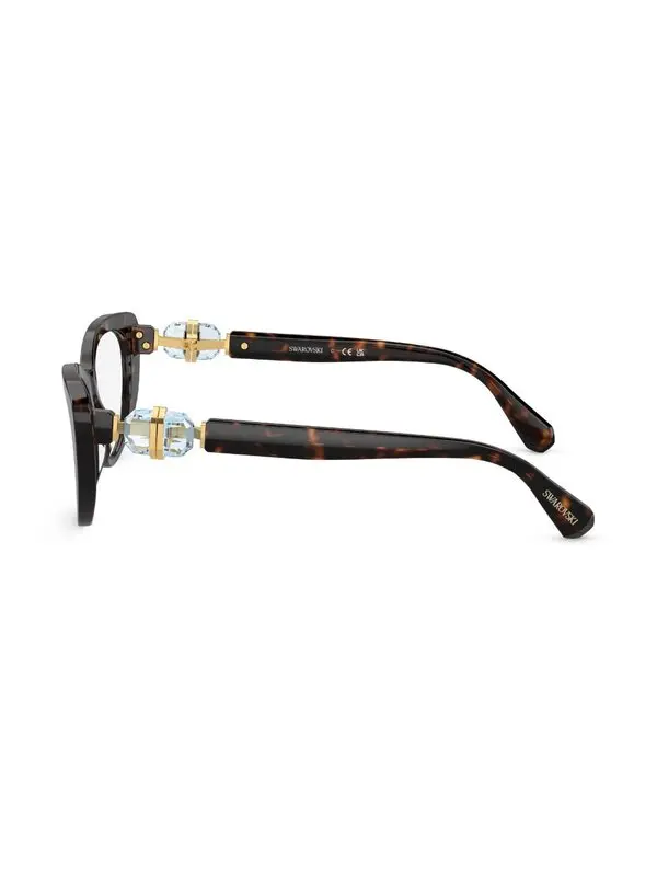 SWAROVSKI Hinged Cat-eye Glasses - Brown