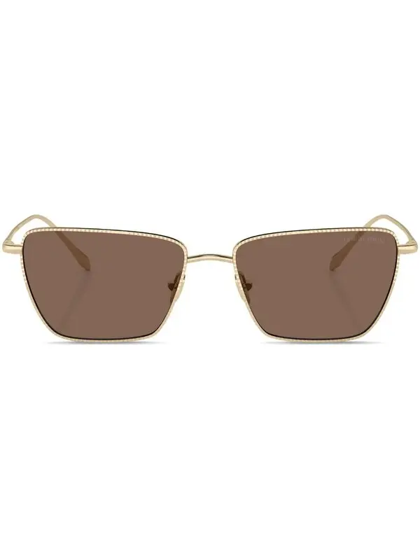 Giorgio Armani Rectangle-frame Sunglasses - Gold