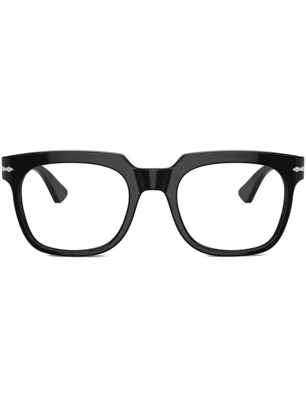 Persol Square-frame Clear-lenses Glasses - Black