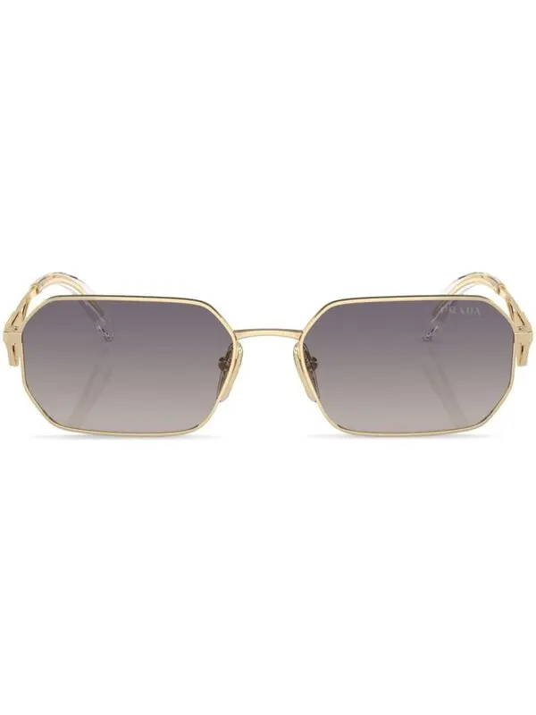 Prada Rectangle-frame Sunglasses - Gold