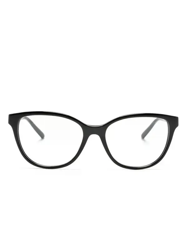 Emporio Armani Logo-plaque Oversized Glasses - Black