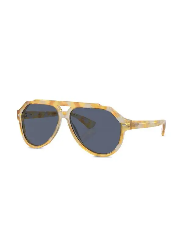 Dolce & Gabbana Graphic-print Round-frame Sunglasses