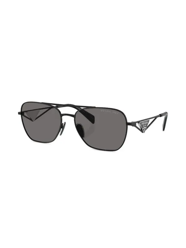 Prada Triangle-logo Pilot Sunglasses