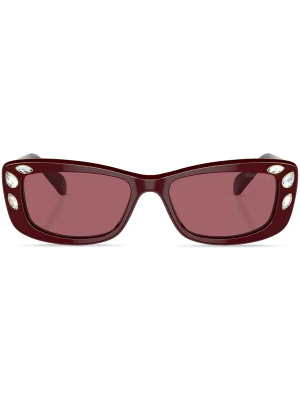 SWAROVSKI Rectangle-frame Sunglasses - Red
