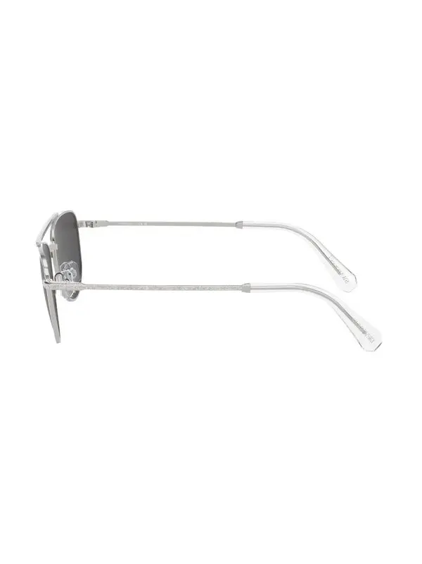SWAROVSKI Crystal-embellished Aviator Sunglasses - Silver