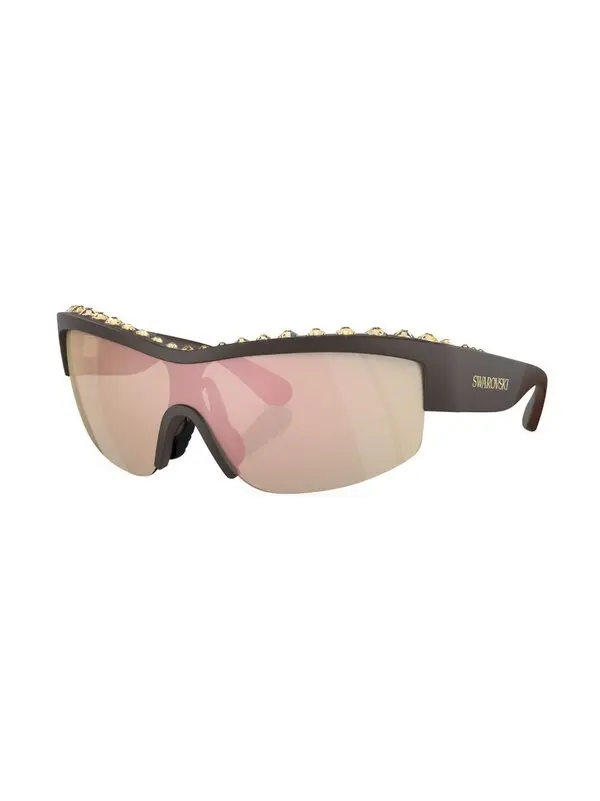 SWAROVSKI Half-rim Shield-frame Sunglasses