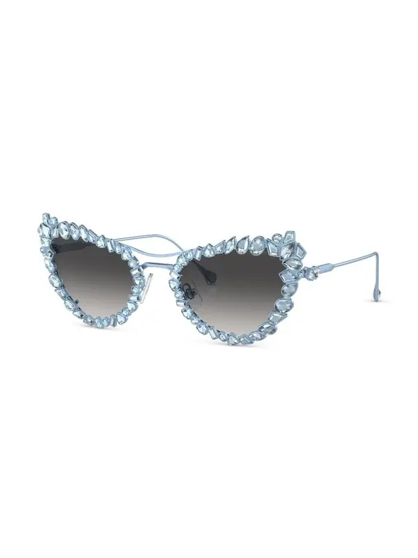 SWAROVSKI Crystal-embellished Clip-on Sunglasses