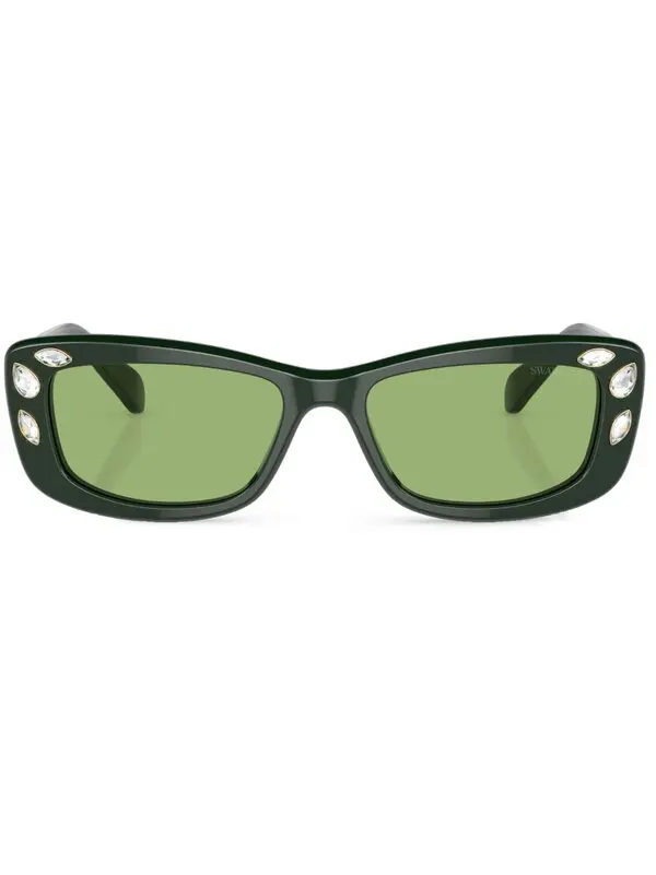 SWAROVSKI Crystal-embellished Sunglasses - Green