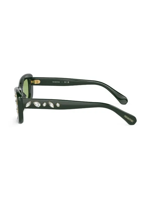 SWAROVSKI Crystal-embellished Sunglasses - Green