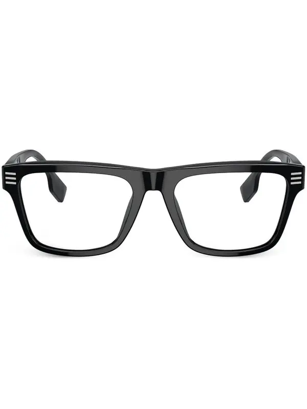 Burberry Logo-print Square-frame Glasses - Black