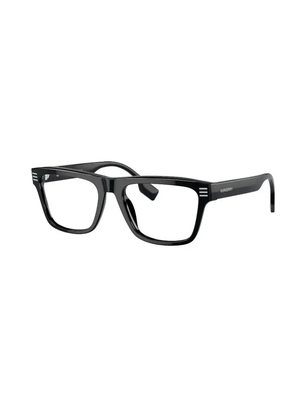 Burberry Logo-print Square-frame Glasses - Black