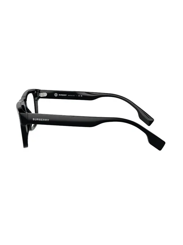 Burberry Logo-print Square-frame Glasses - Black