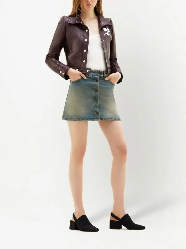 COURREGES Reedition Vinyl Jacket - Brown