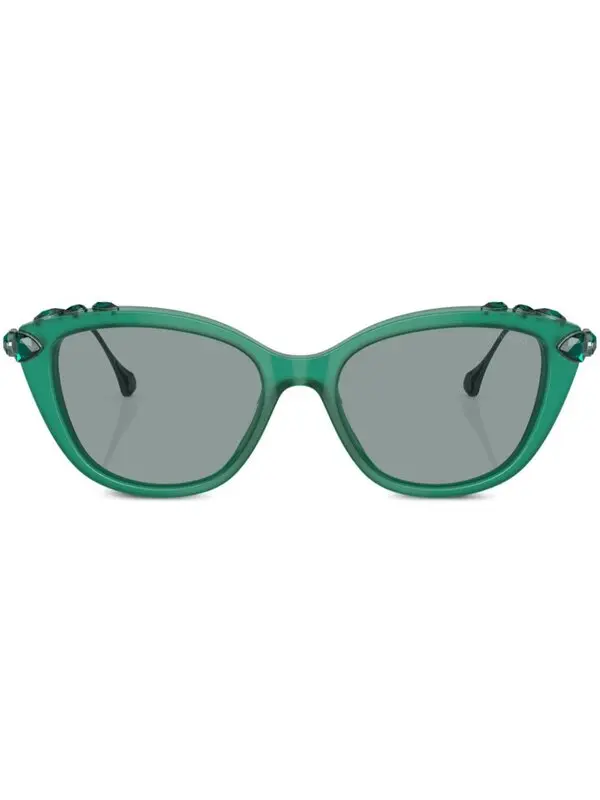 SWAROVSKI Crystal-embellished Cat-eye Sunglasses - Green
