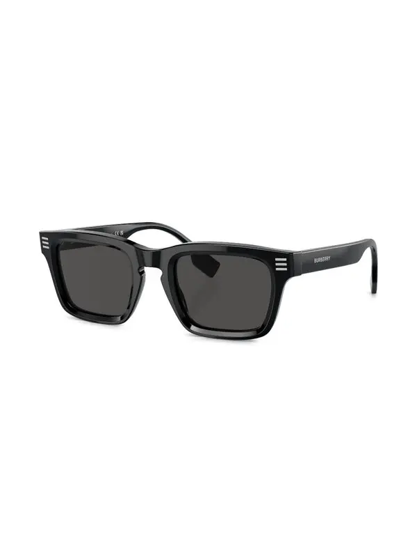 Burberry Logo-print Square-frame Sunglasses - Black