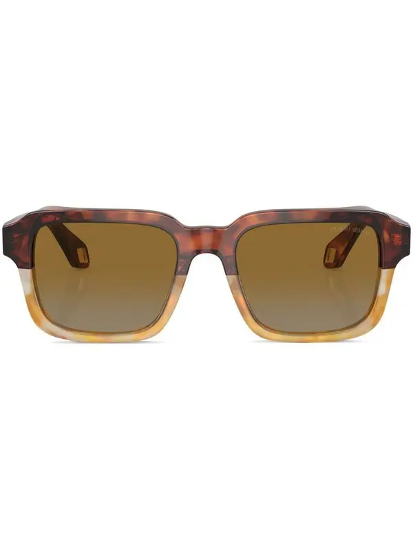 Giorgio Armani Rectangle-frame Sunglasses - Brown