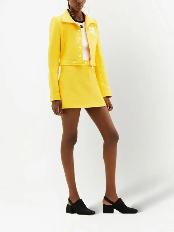 COURREGES A-line Mini Skirt - Yellow