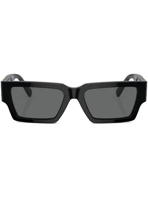 Versace Medusa Head Rectangle-frame Sunglasses - Black