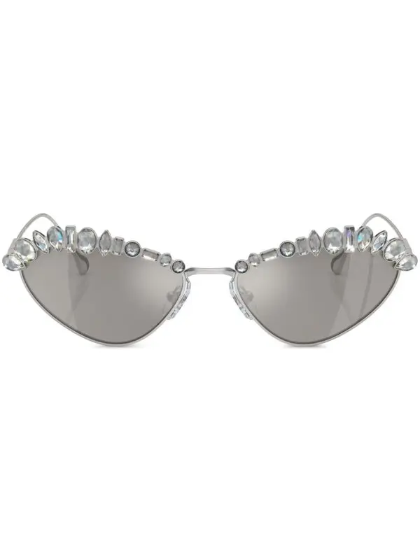 SWAROVSKI Crystal-embellished Cat-eye Sunglasses - Silver