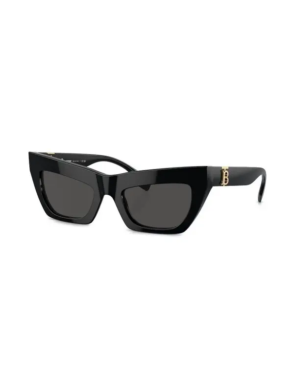 Burberry Cat Eye Tb Monogram Sunglasses - Black