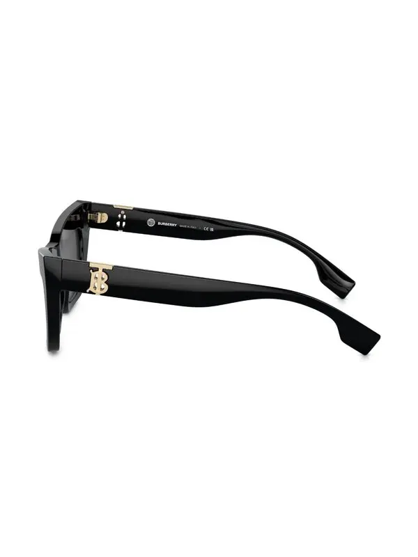 Burberry Cat Eye Tb Monogram Sunglasses - Black
