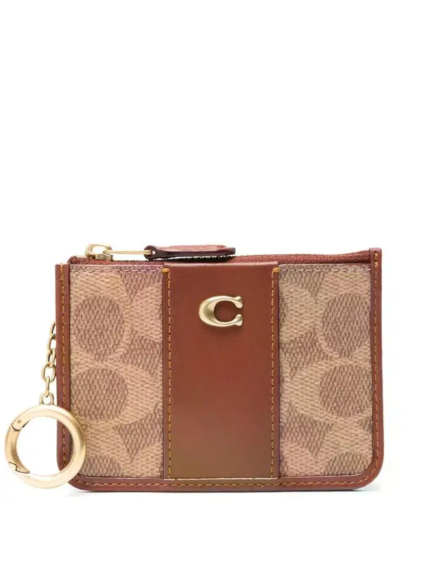 COACH Mini Skinny Canvas Id Case - Brown