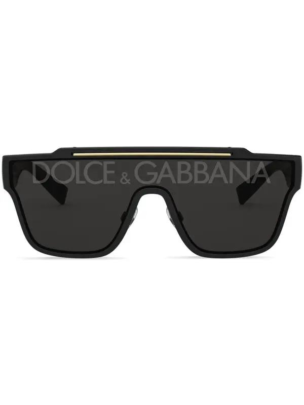 Dolce & Gabbana Logo Square-frame Sunglasses - Black