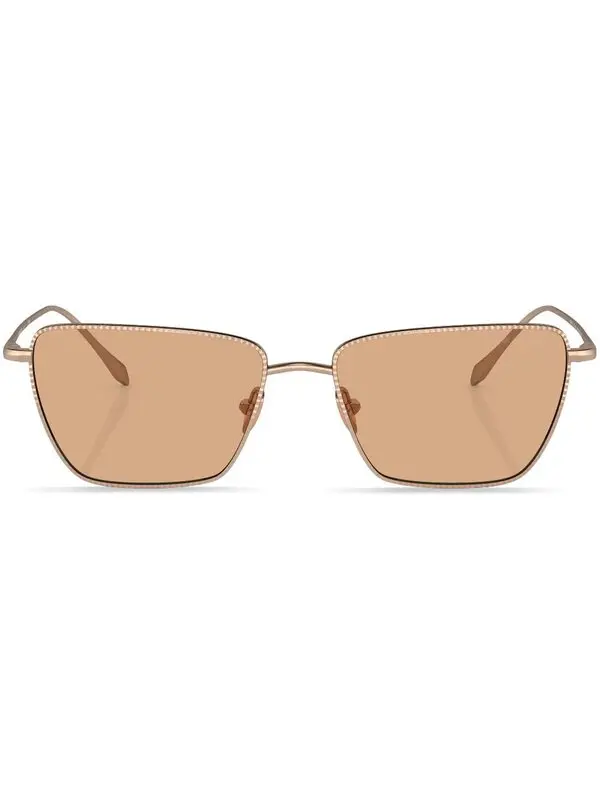 Giorgio Armani Tinted Rectangle Sunglasses - Gold