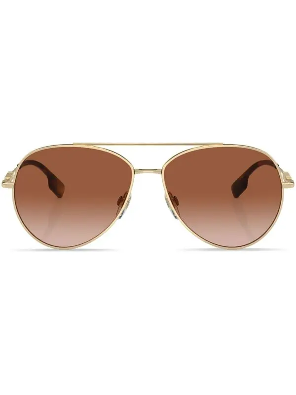 Burberry Logo-plaque Pilot Sunglasses