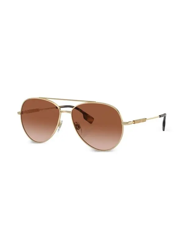 Burberry Logo-plaque Pilot Sunglasses