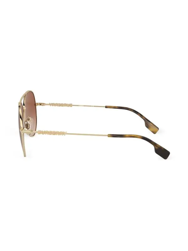 Burberry Logo-plaque Pilot Sunglasses