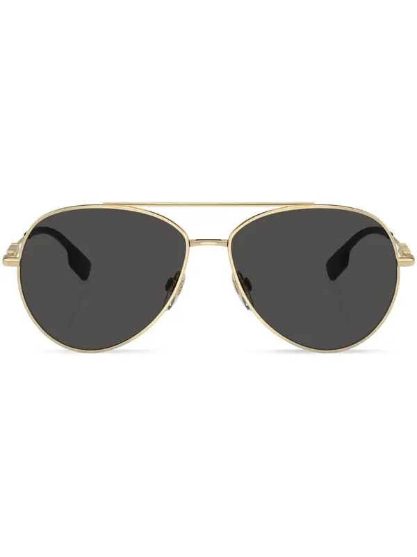 Burberry Logo-plaque Pilot Sunglasses