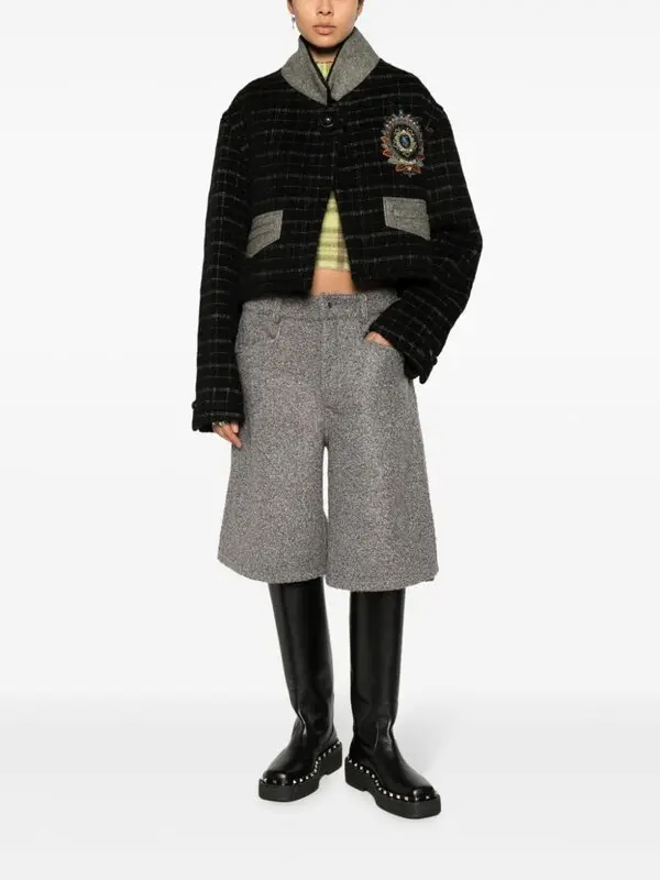 Etro Checked Cropped Jacket