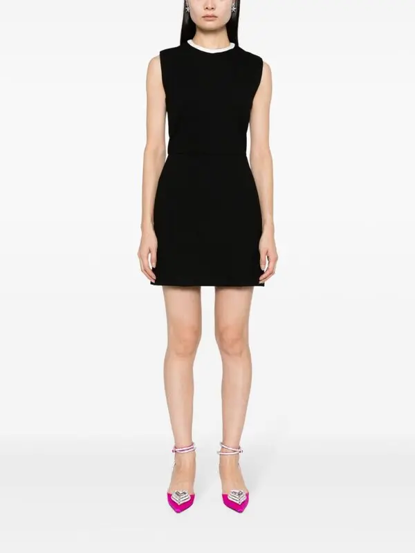 MSGM Cut-out Detail Mini Dress - Black